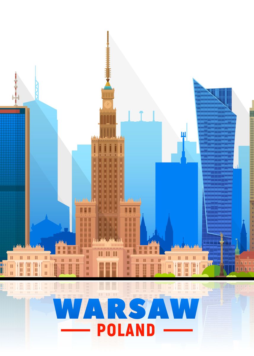 'Travel To Warsaw' Poster, picture, metal print, paint by Azlan Xavier ...