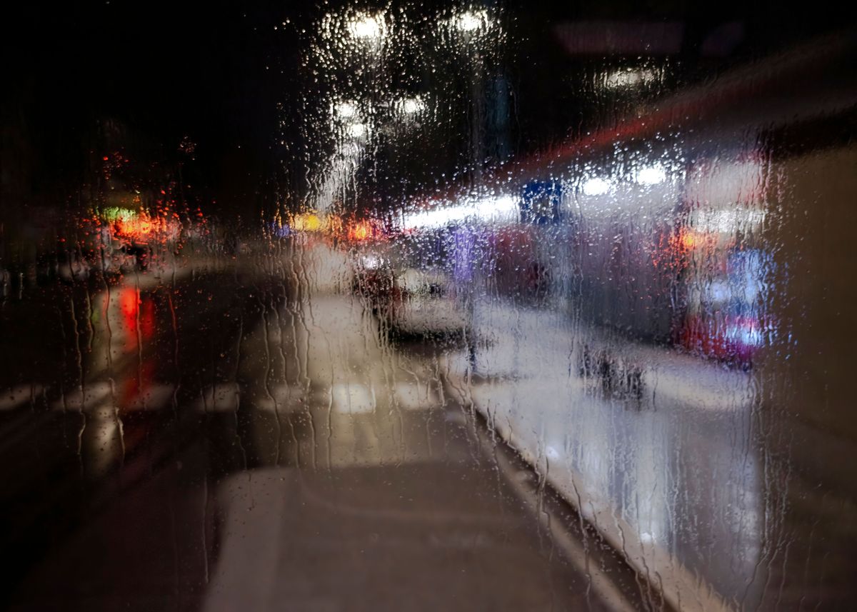 'Street lights window rain ' Poster by Gianfranco Grenar | Displate