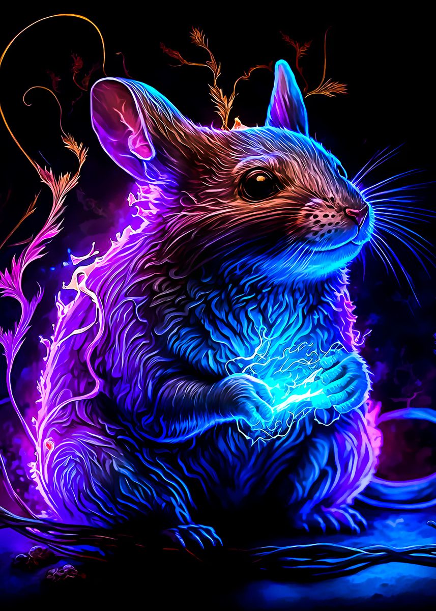 'Mouse' Poster, picture, metal print, paint by minh doan | Displate