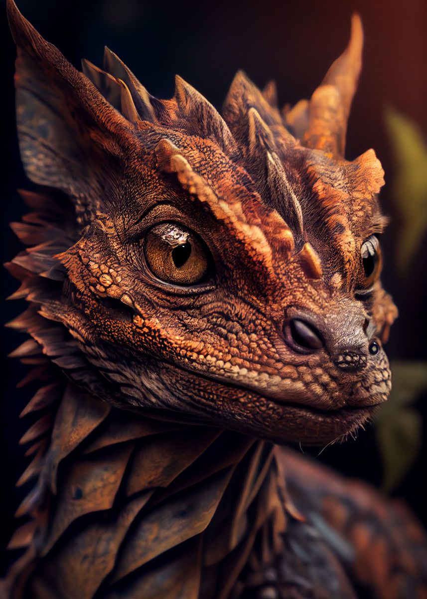 'Reptilian Cat' Poster by IA Art Maker | Displate