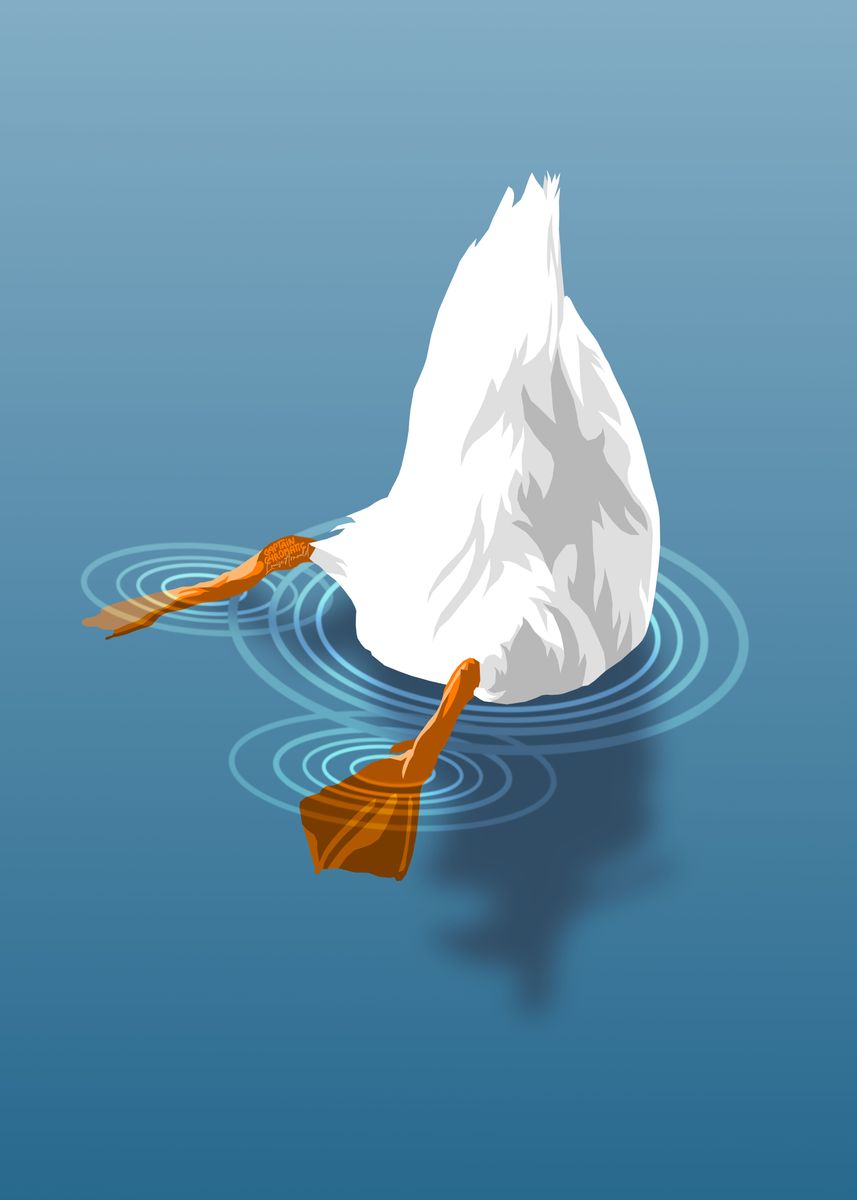 'Duck butt' Poster, picture, metal print, paint by Captain Chromatic ...