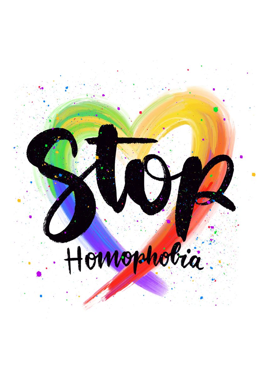 'Stop homophobia' Poster, picture, metal print, paint by Boon Bi | Displate