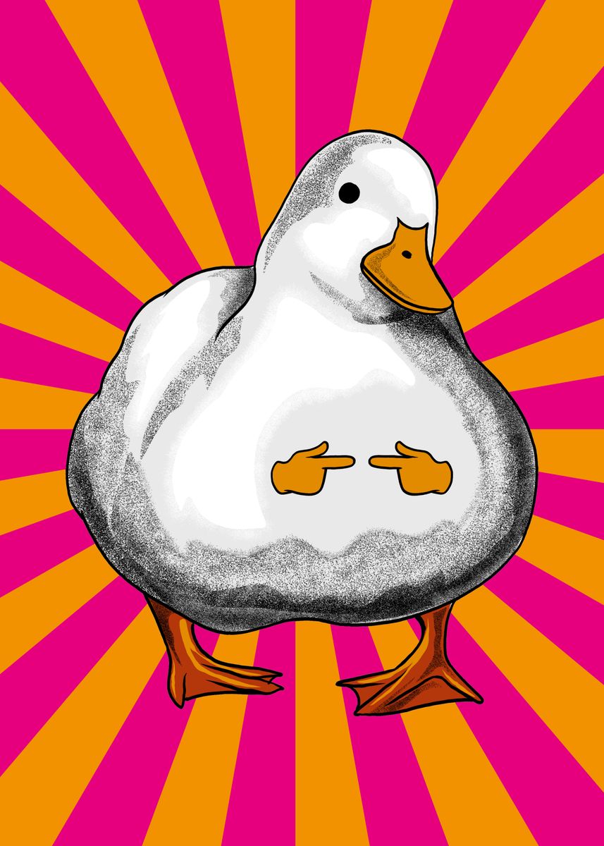'Cute duck meme' Poster, picture, metal print, paint by Mikhaila Poster ...