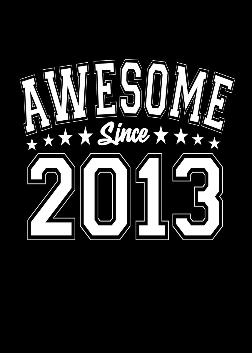 'Awesome Since 2013' Poster by Steven Zimmer | Displate