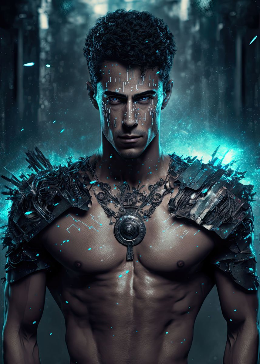 'Cyberpunk Theseus' Poster, picture, metal print, paint by Sunrise Game ...