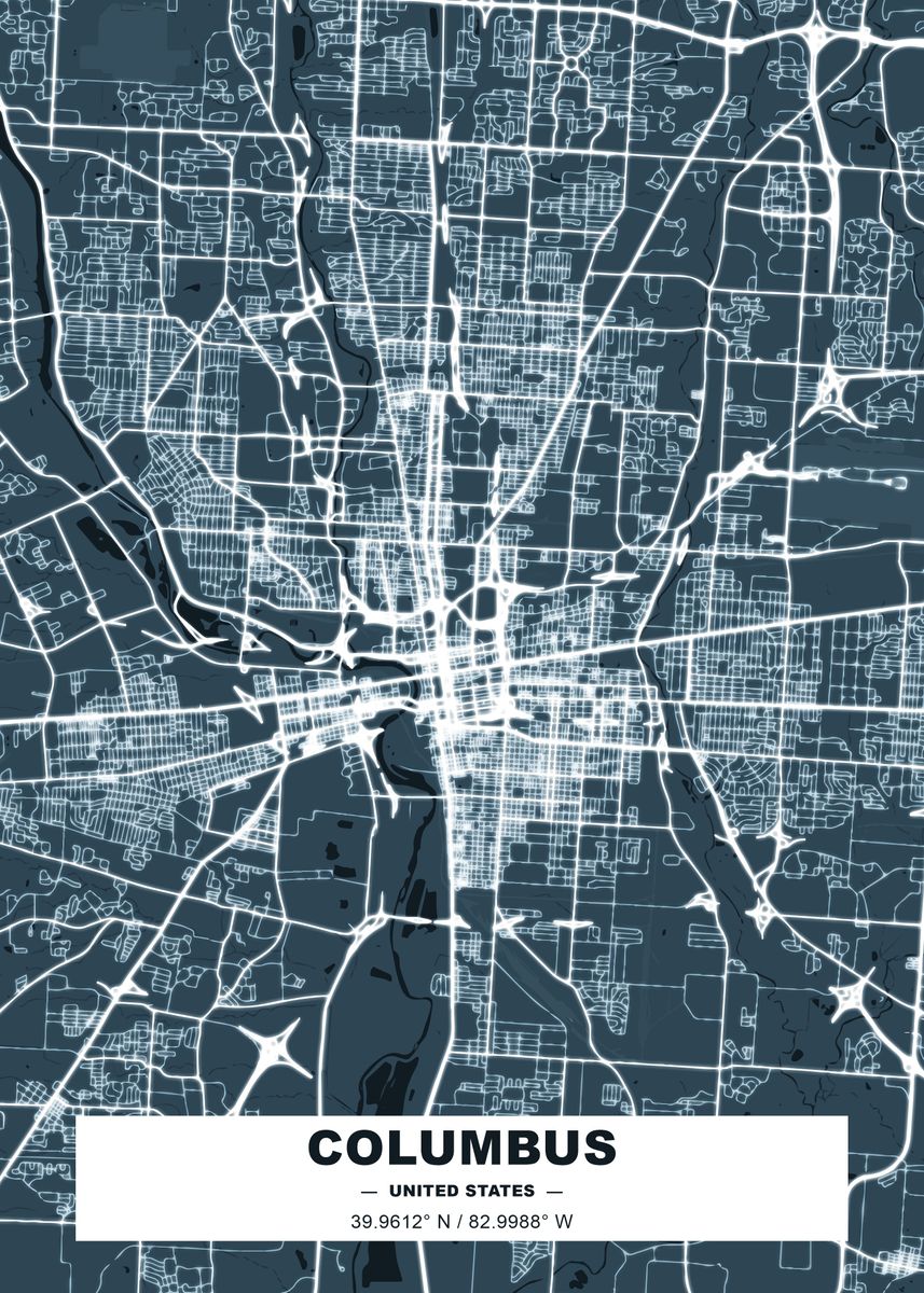 'Columbus' Poster, picture, metal print, paint by Bo Kev | Displate