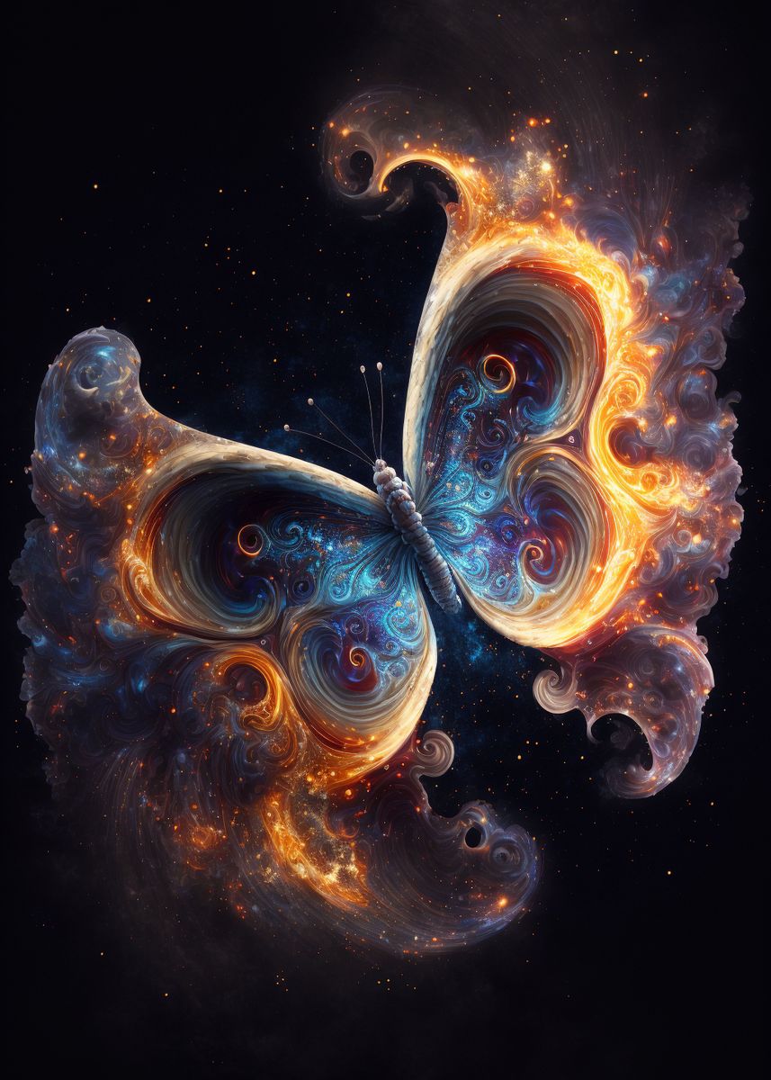 'Spirit Animal Butterfly' Poster, picture, metal print, paint by Jiri ...