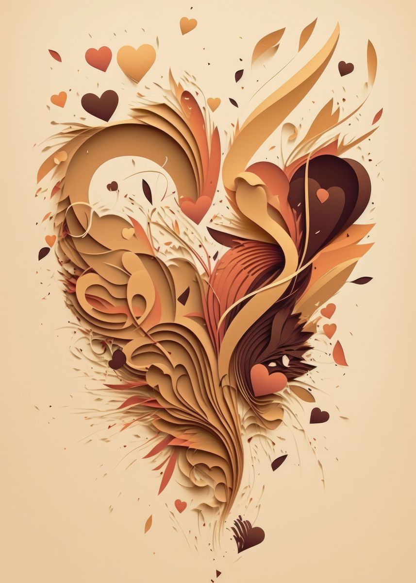 'Love Art Series Style 3' Poster, picture, metal print, paint by ...