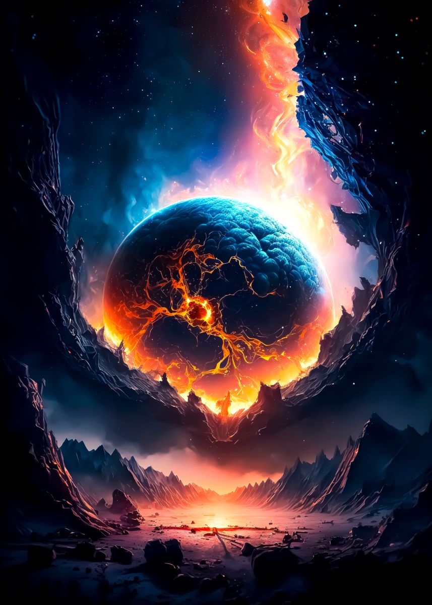 'Magma Planet' Poster, picture, metal print, paint by James Garcia ...