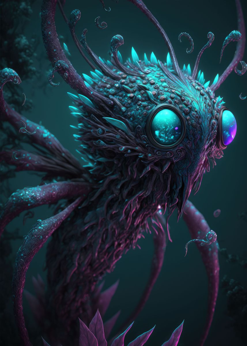 'Otherworldly Inkling' Poster, picture, metal print, paint by FL ART ...