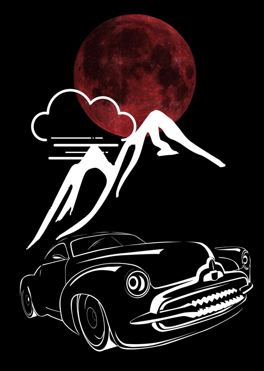'mazda moon car' Poster, picture, metal print, paint by your poster ...