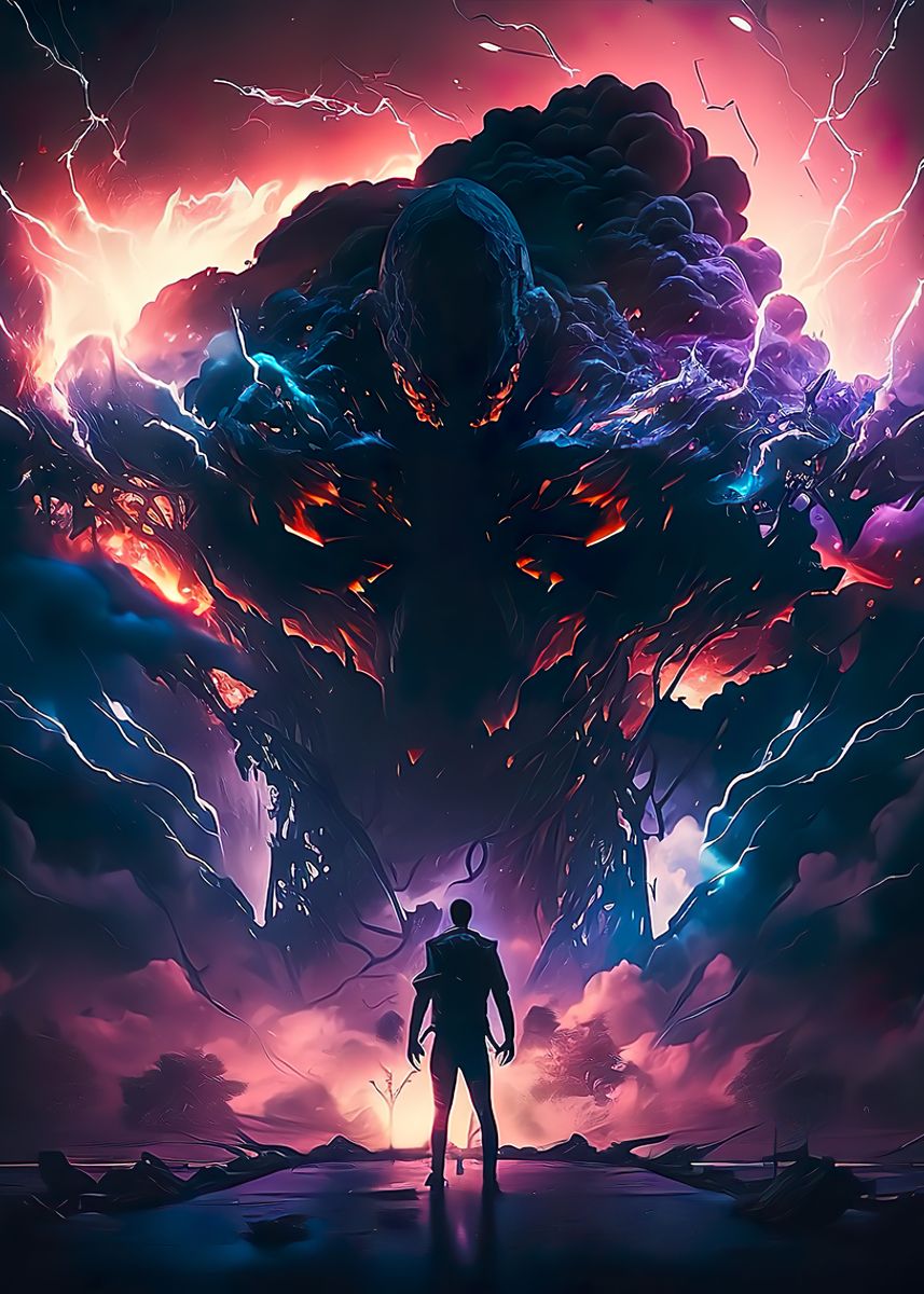 'Anime Demon' Poster, picture, metal print, paint by PrintYourDigitals ...