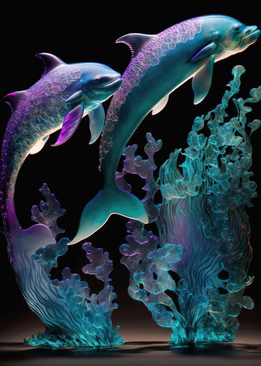 'Jumping Fish' Poster by murtzart | Displate