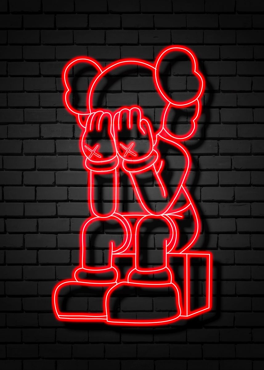 'Kaws' Poster, picture, metal print, paint by Boon Edgar | Displate