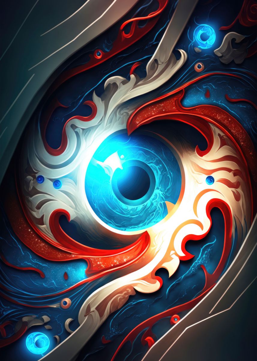 'Eye of the Storm Style 2' Poster, picture, metal print, paint by ...