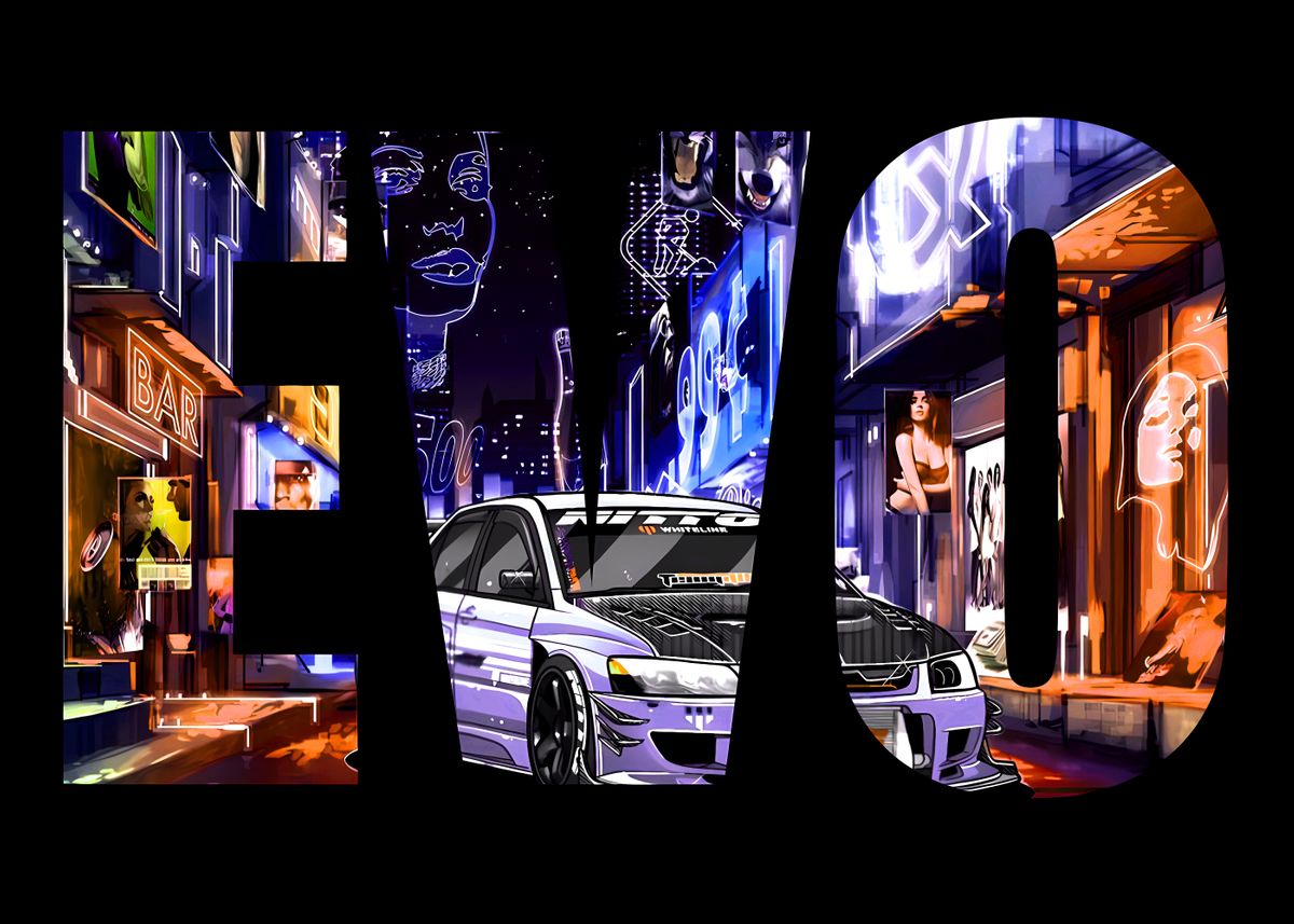 'evo ' Poster by Tip Top Design | Displate