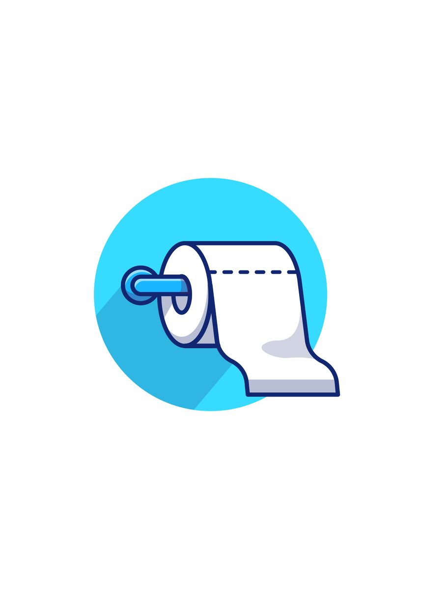 'Toilet Tissue Paper Roll ' Poster, picture, metal print, paint by ...