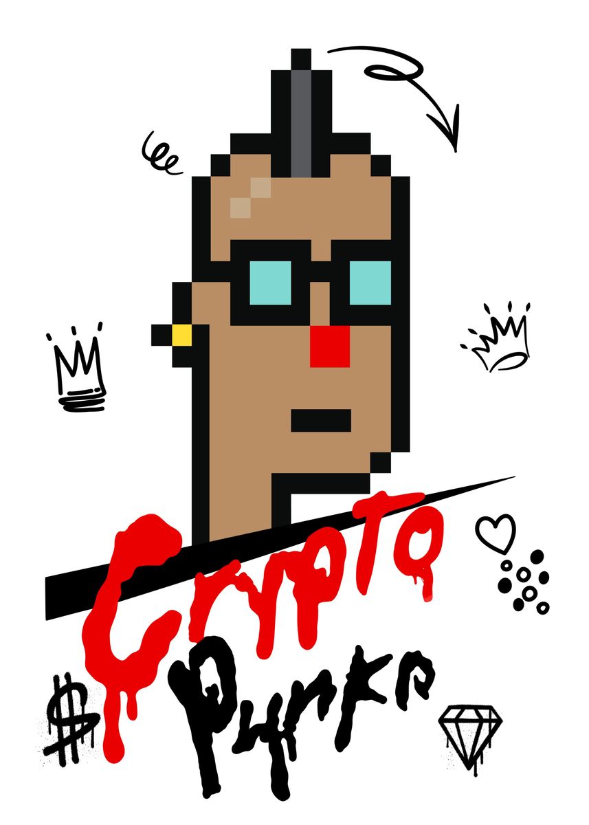 'Punk' Poster, picture, metal print, paint by Selja Cute | Displate