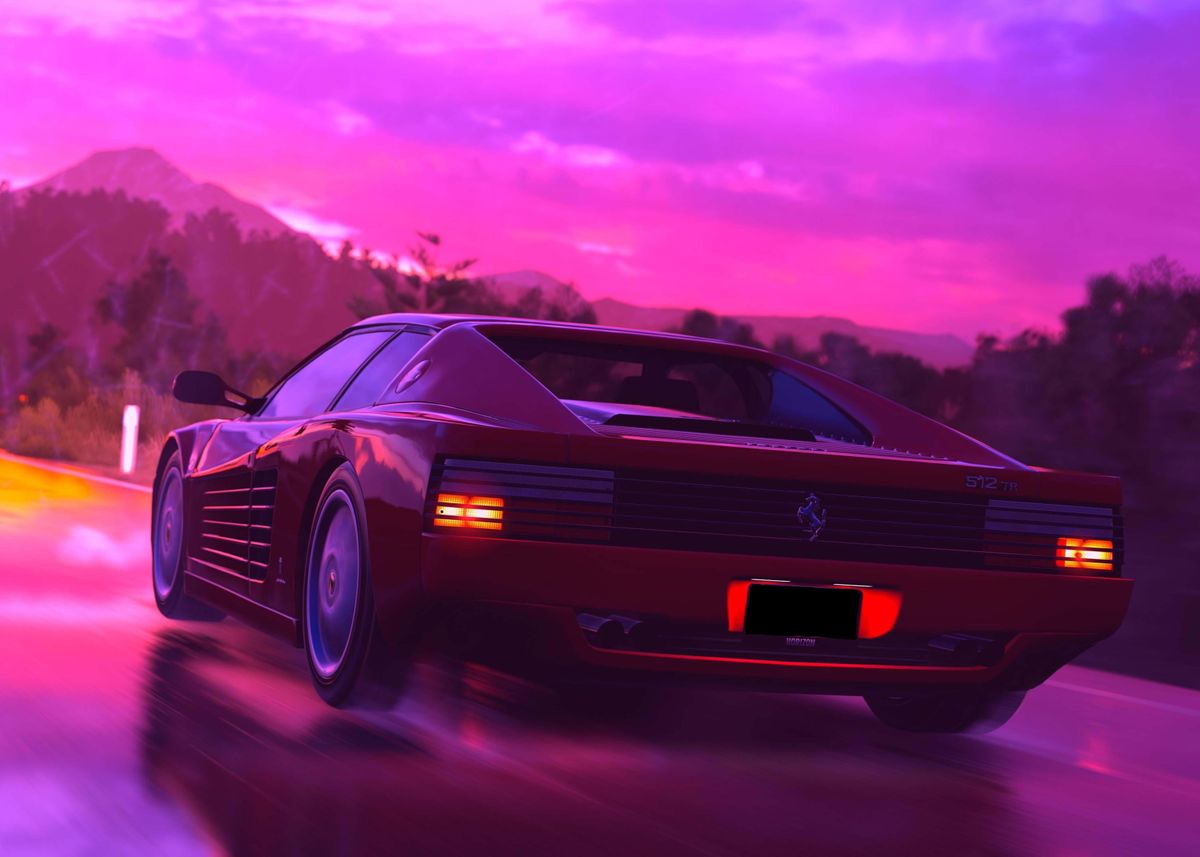 'Ferrari Testarossa' Poster by Marcel Lee | Displate
