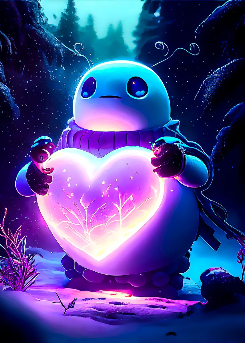 'Cute Love' Poster, picture, metal print, paint by Rin Neil | Displate