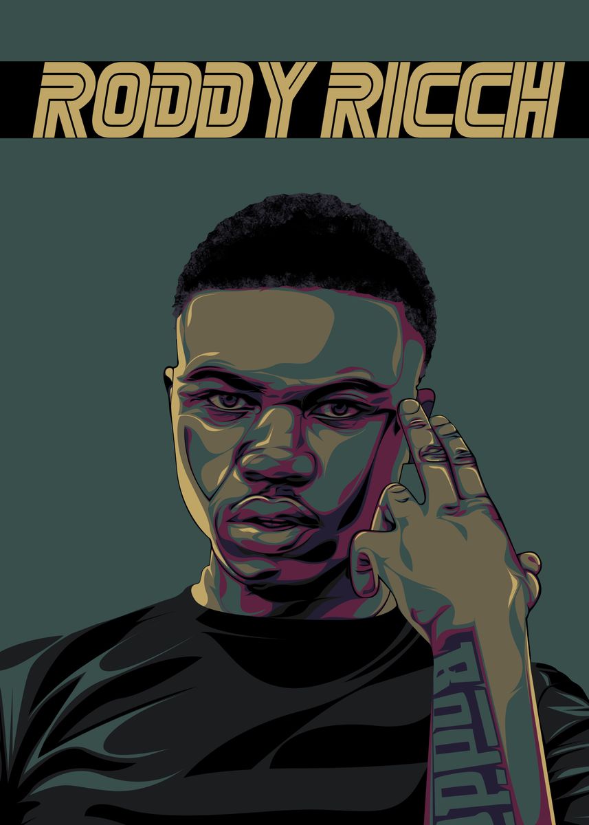 'Roddy Ricch' Poster, picture, metal print, paint by Mark Andrew Sabas ...
