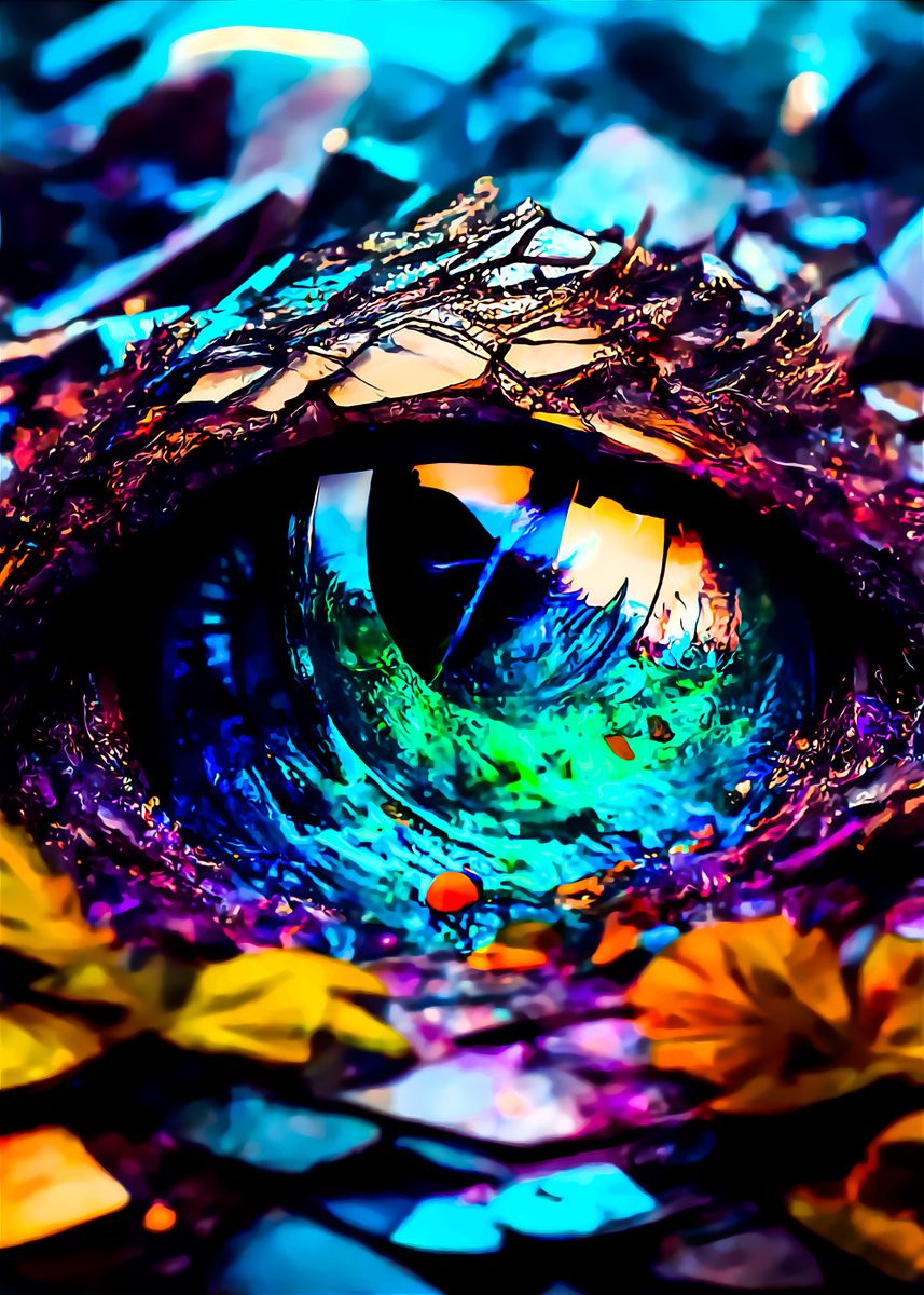 'Eye' Poster, picture, metal print, paint by Tine Calea | Displate