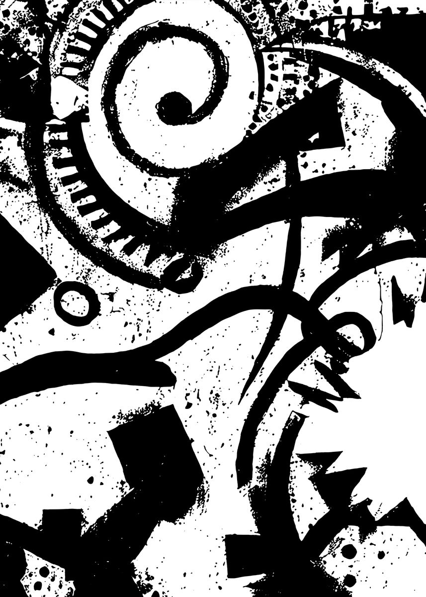 'Black and White Abstract ' Poster by Art popop | Displate