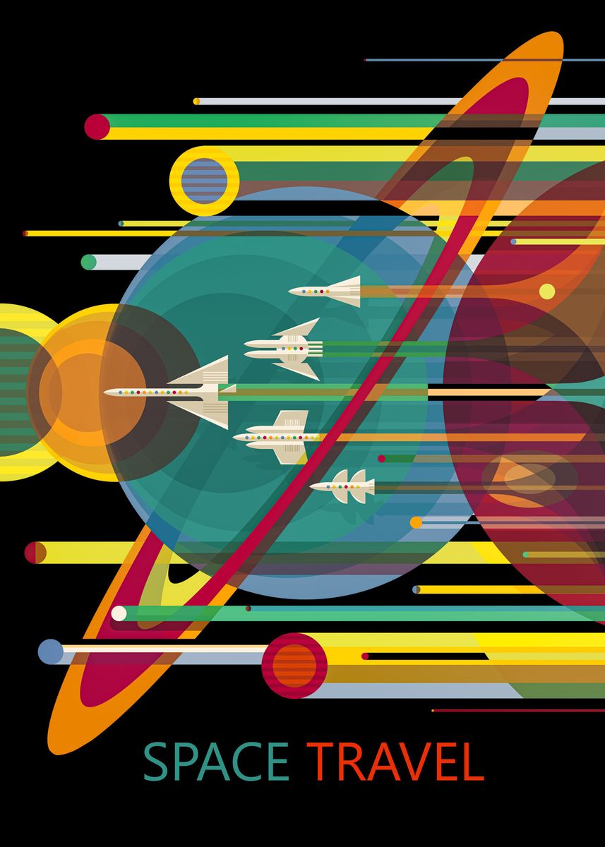 ' Space Travel' Poster, picture, metal print, paint by М Damyanov ...