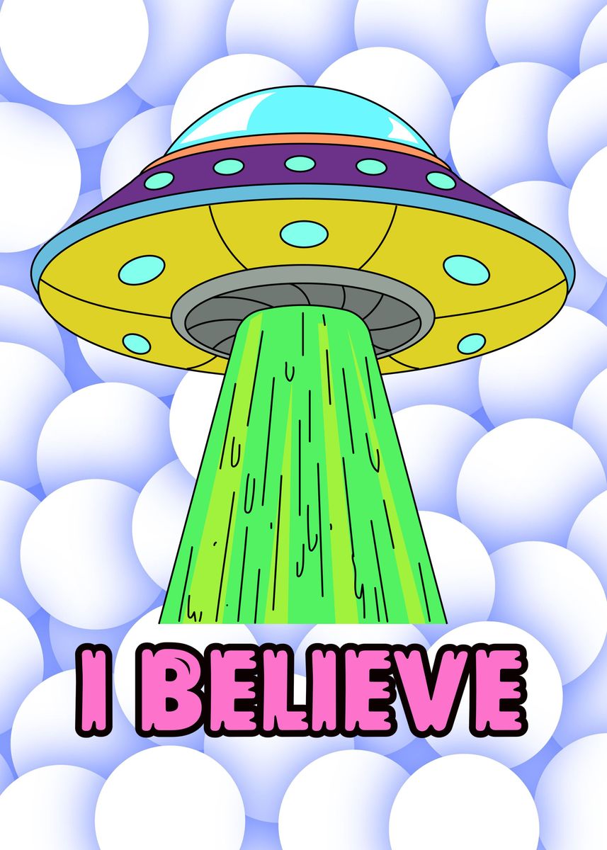 'UFO Alien' Poster, picture, metal print, paint by NIZAM KHAN | Displate