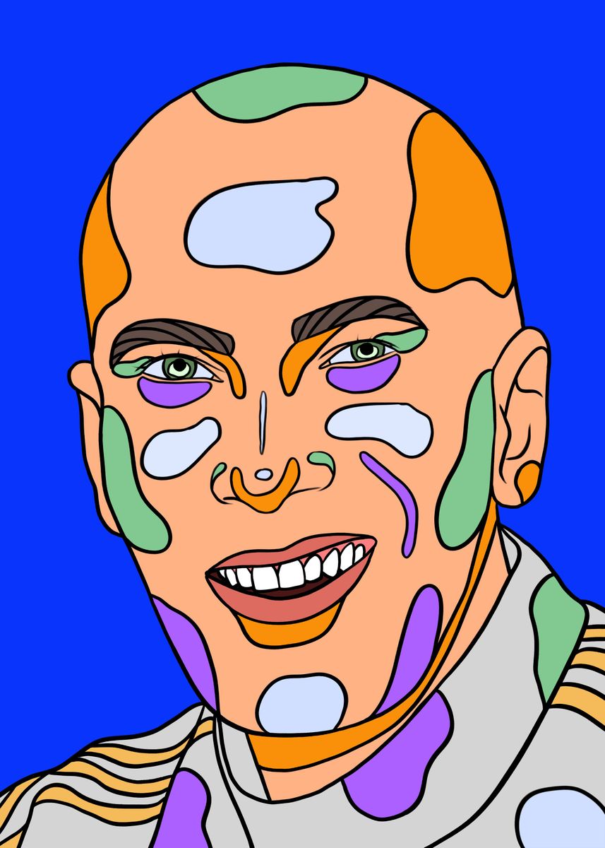 'Zineddin Zidan' Poster, picture, metal print, paint by sekarayu | Displate