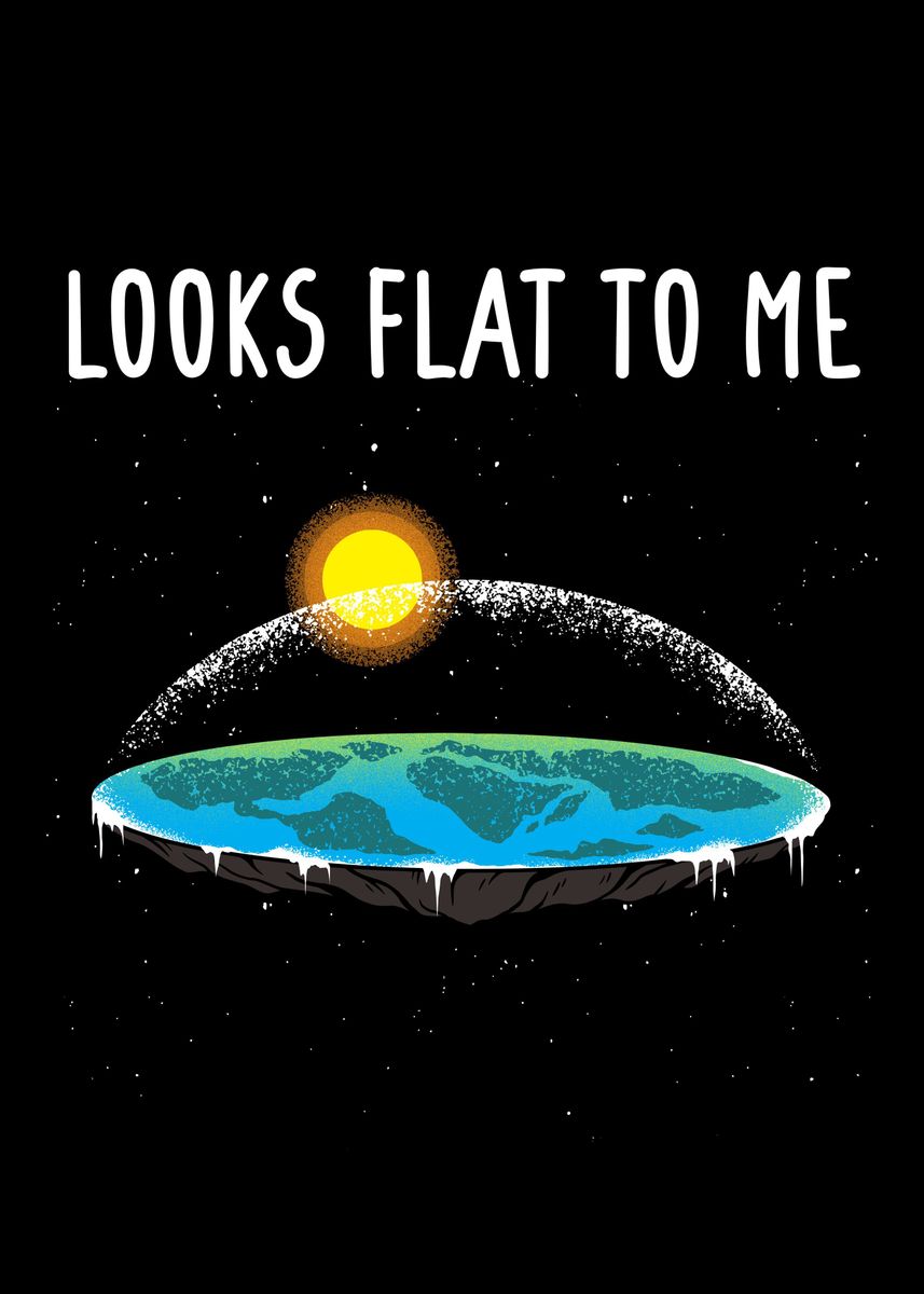 'Looks Flat to Me' Poster, picture, metal print, paint by biNutz | Displate