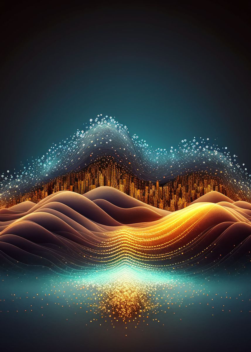 'Wave' Poster, picture, metal print, paint by Oleksandr Kovalov | Displate