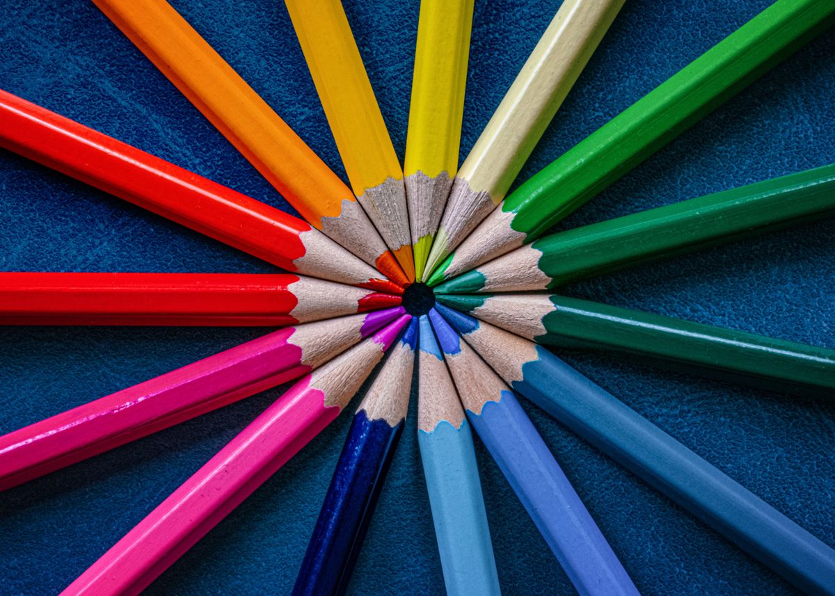 'Colored Pencils' Poster by Ika Abuladze | Displate