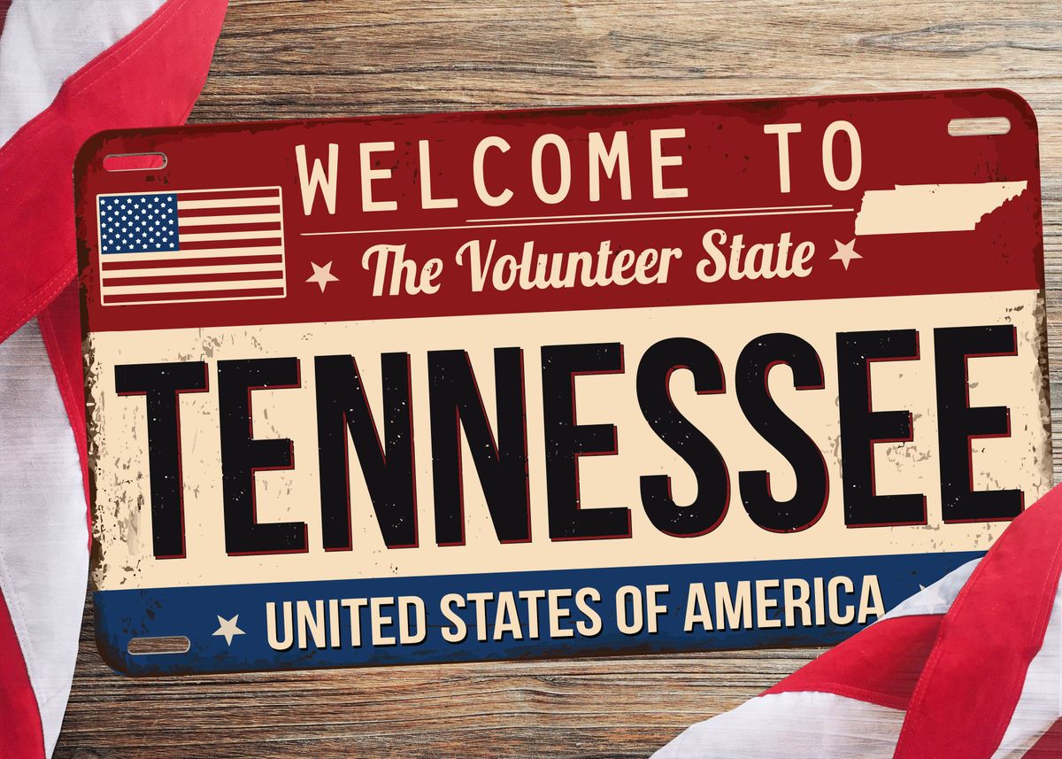 'TENNESSEE PLATES POSTER' Poster by Paulix Bed | Displate