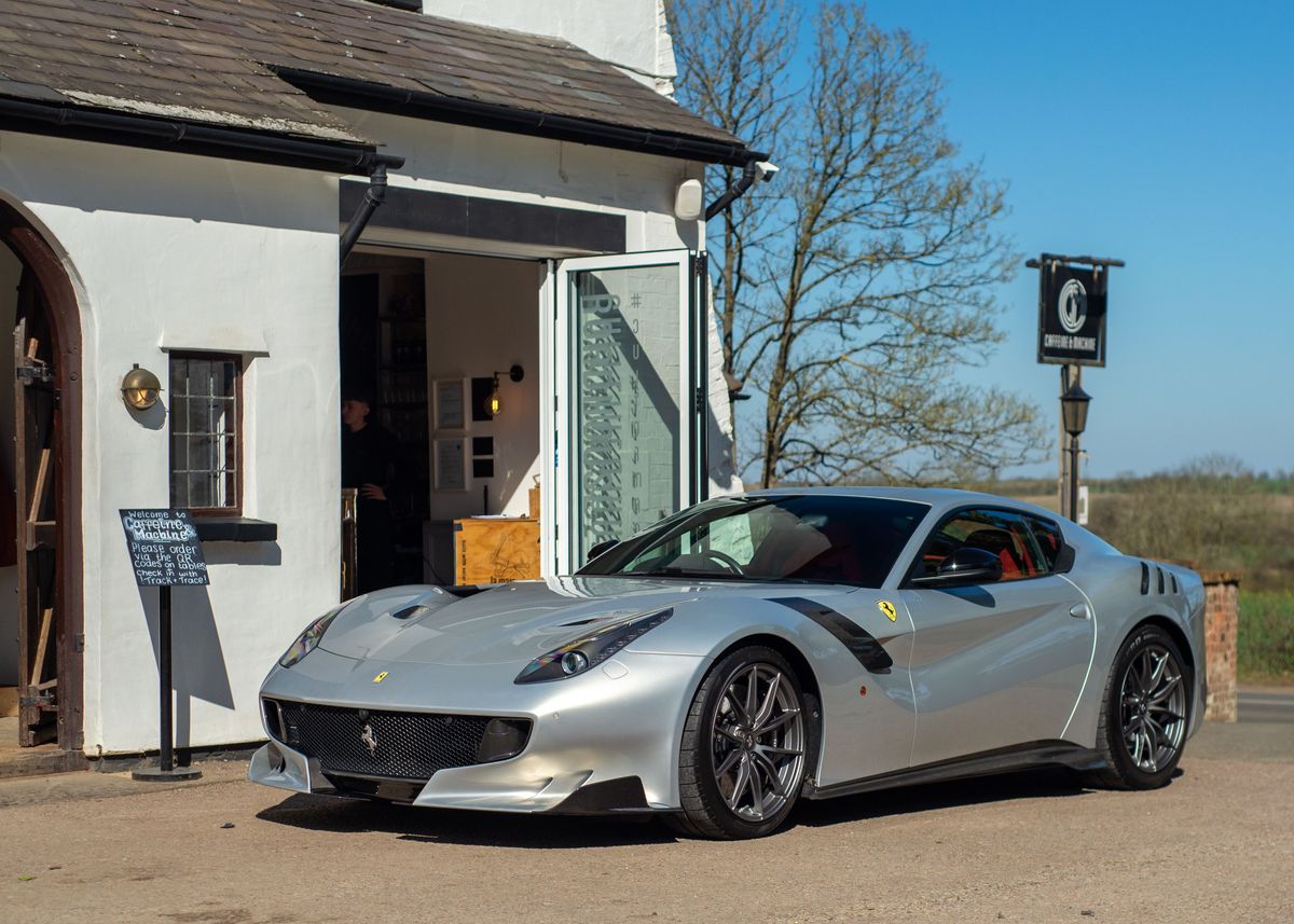'Silver Ferrari F12 TDF' Poster by RDG Photos | Displate