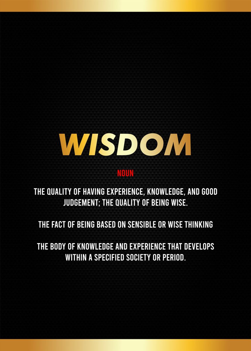 'wisdom' Poster, picture, metal print, paint by Most Popular Cult ...