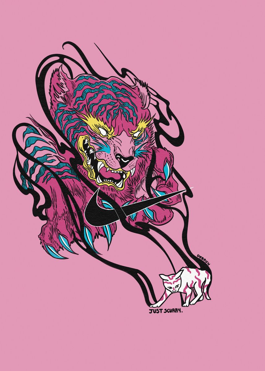 'Just Scurry' Poster, picture, metal print, paint by Deborah Morris ...