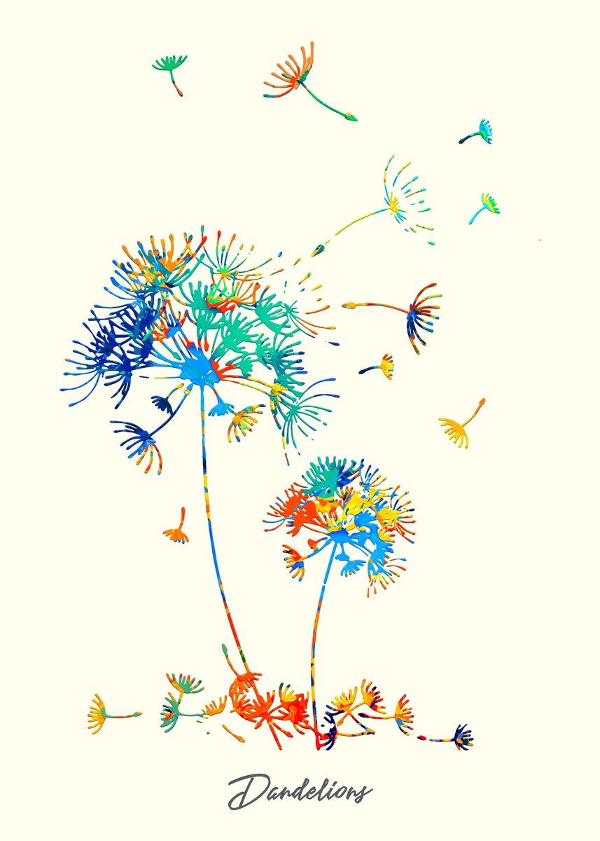'Dandelions' Poster, picture, metal print, paint by Vincent Vorce ...
