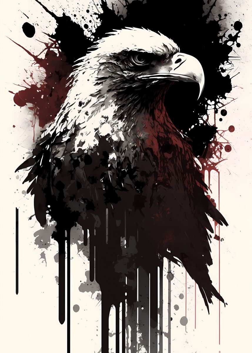 'Majestic Eagle Portrait' Poster, picture, metal print, paint by ...