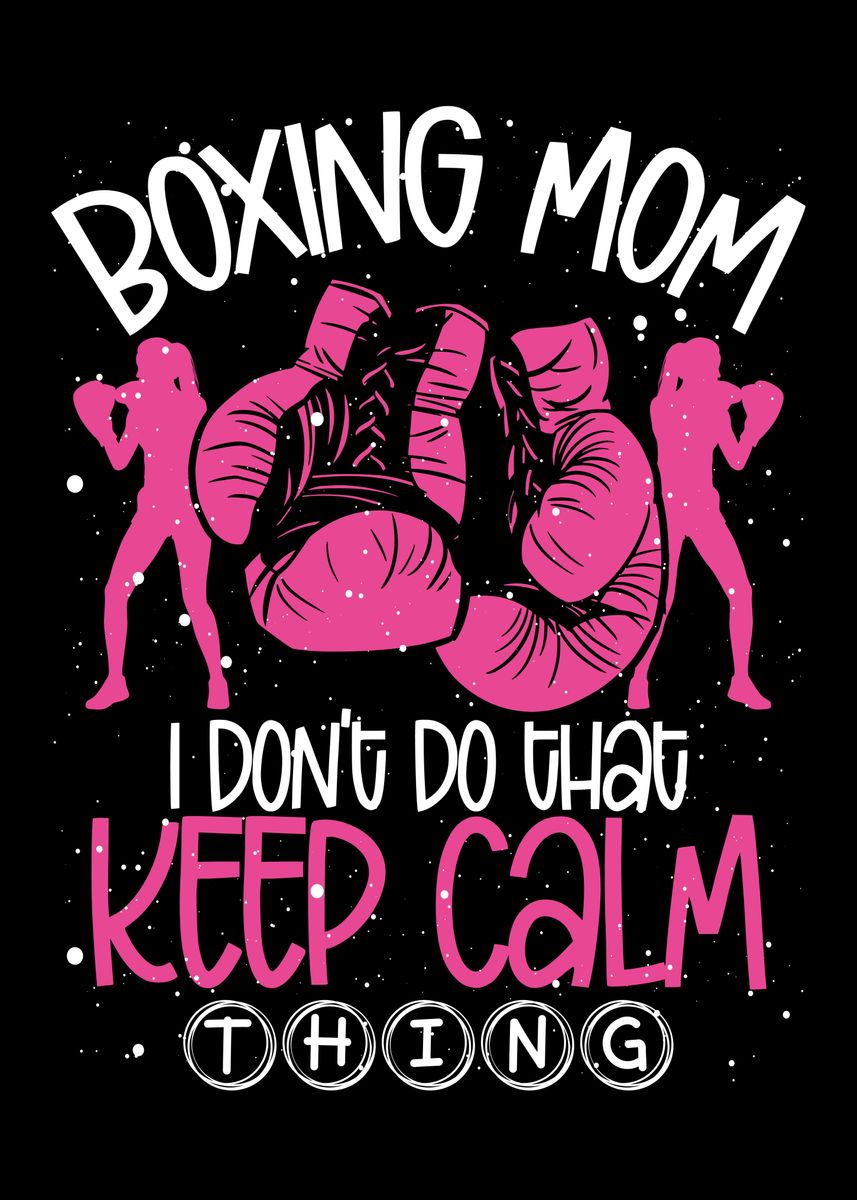 'Boxing mom' Poster, picture, metal print, paint by BeMi | Displate