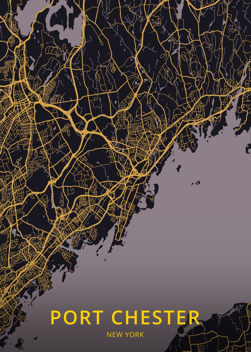 'PORT CHESTER' Poster, picture, metal print, paint by CRAFTSSSTUDIO ...