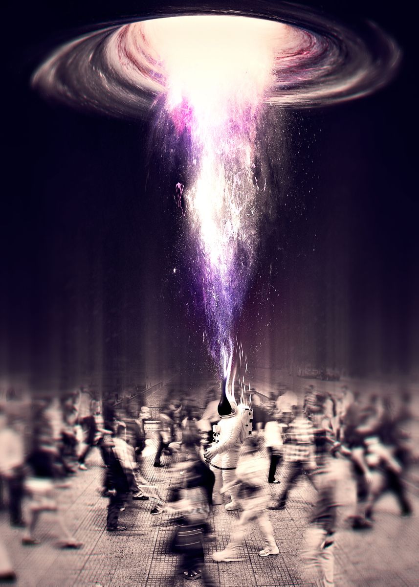 'Cosmic thoughts' Poster, picture, metal print, paint by Patryk ...