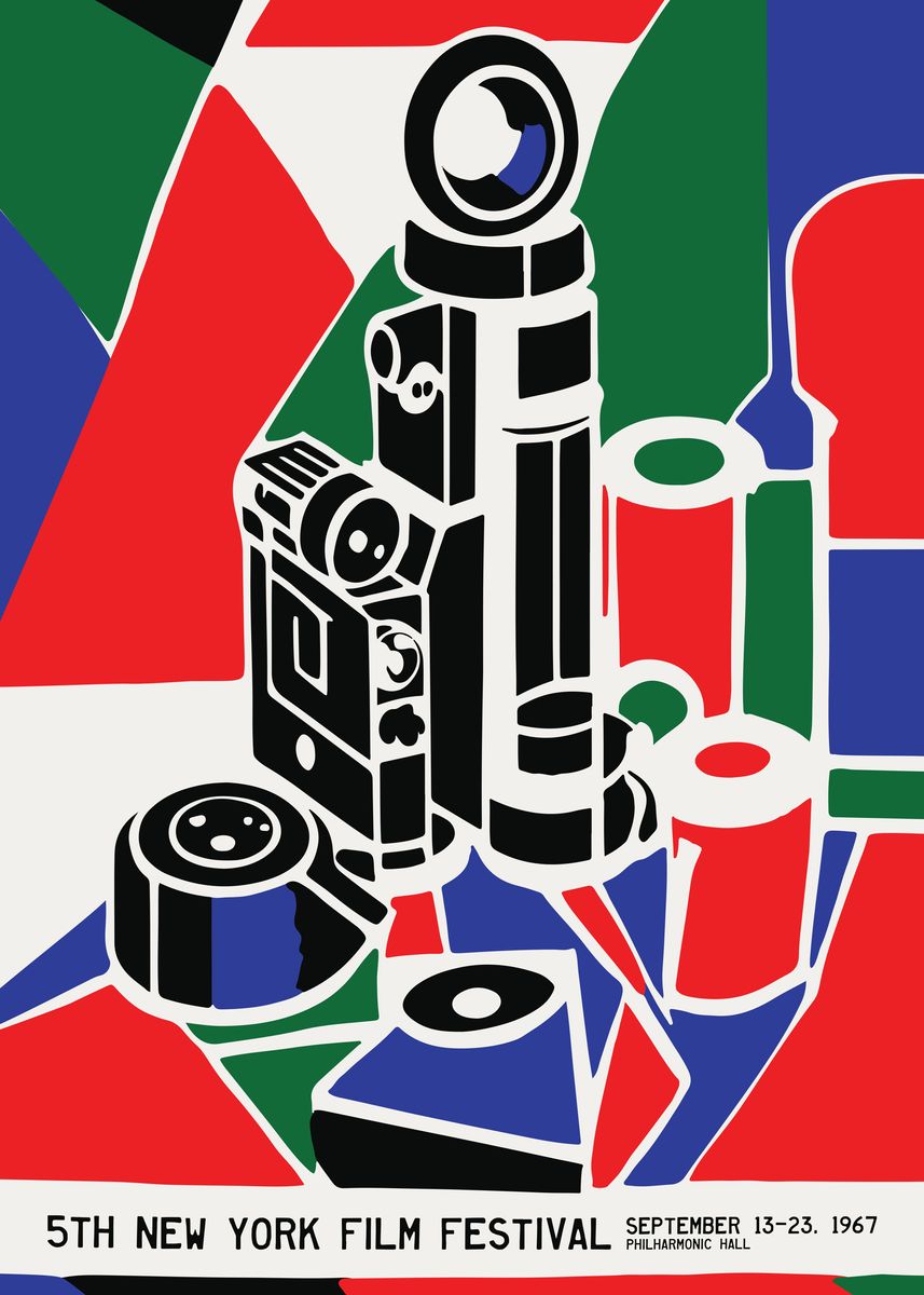 '5th NYC Film Festival' Poster, picture, metal print, paint by BluePinkPanther | Displate