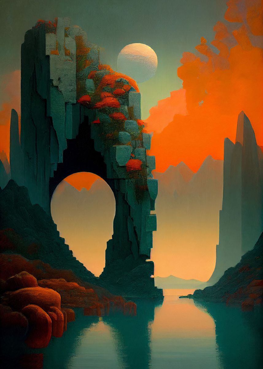 'The Land' Poster, picture, metal print, paint by Polymath Prints ...