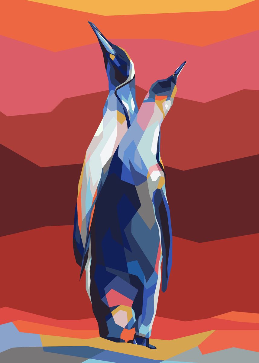 'Penguin' Poster, picture, metal print, paint by ISA TERESA | Displate