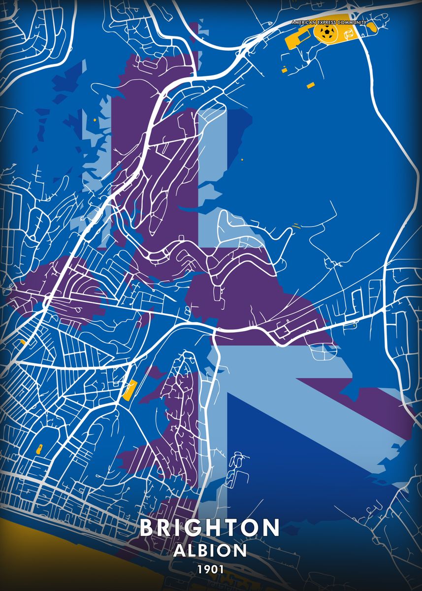 'Brighton FC' Poster, picture, metal print, paint by Farwell Florentino ...