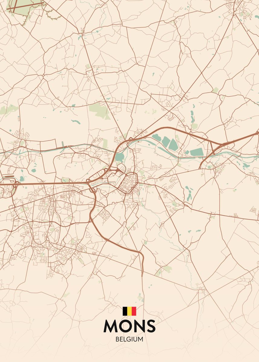 'Mons BE' Poster, picture, metal print, paint by IMR Designs | Displate