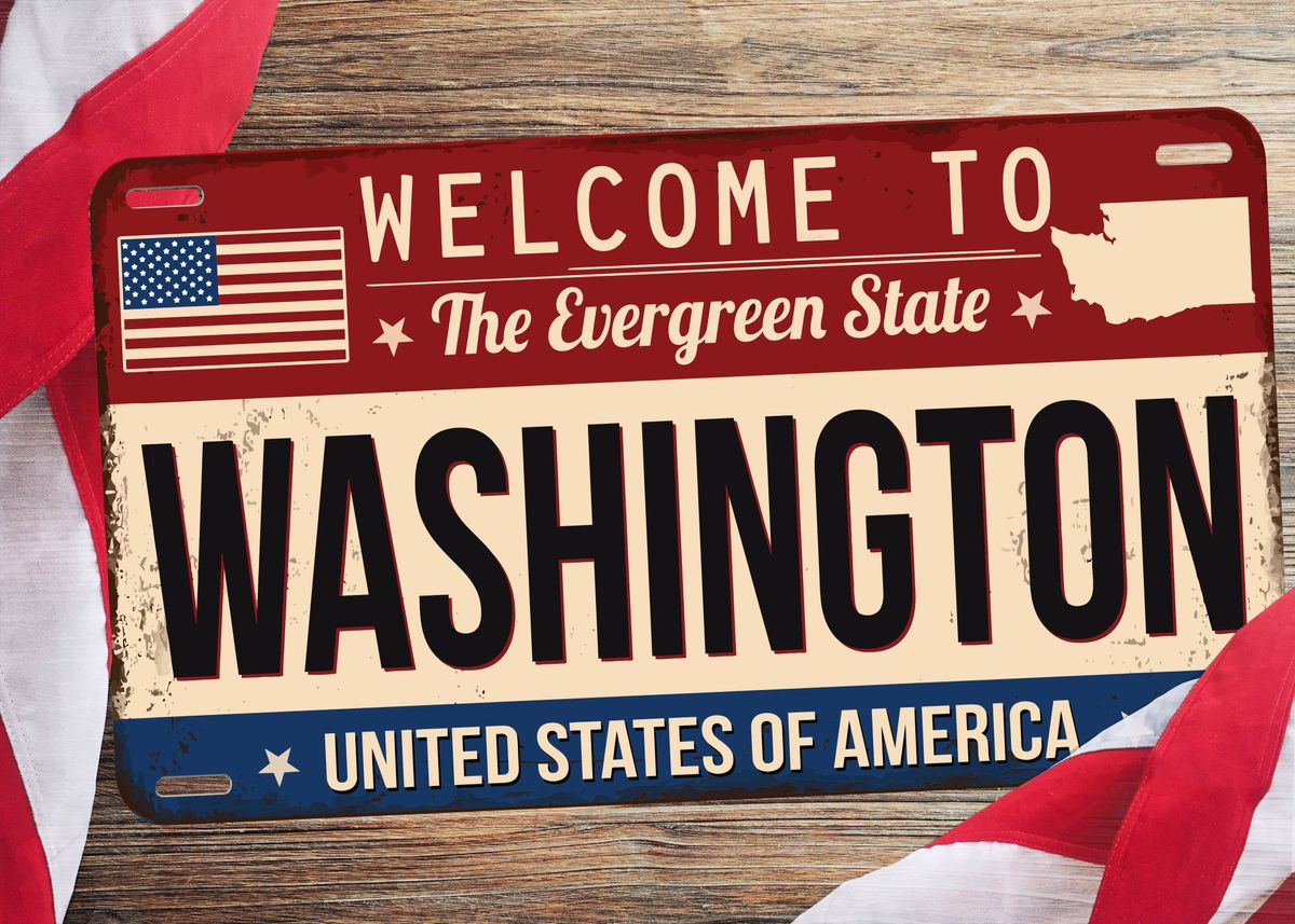 'WASHINGTON PLATES POSTER' Poster by Paulix Bed | Displate