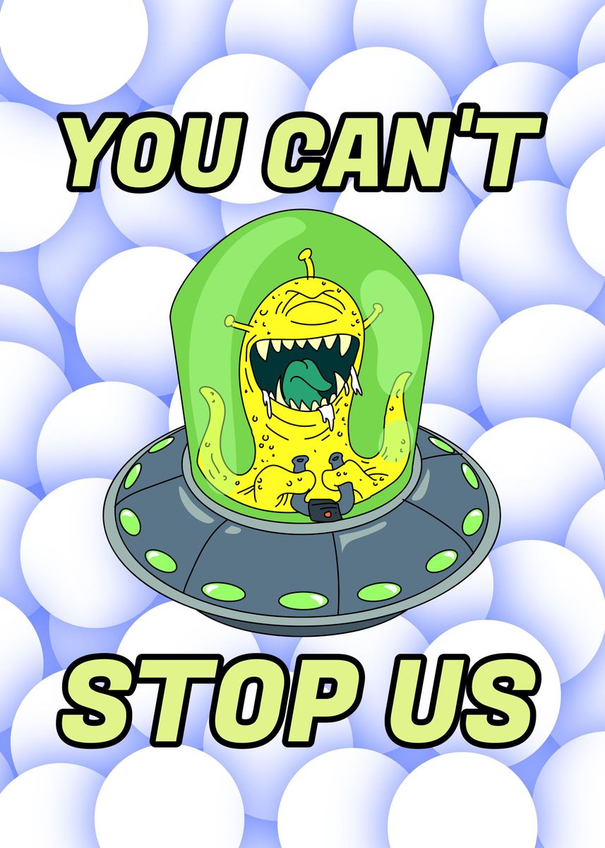 'Funny Alien Monster UFO' Poster, picture, metal print, paint by NIZAM ...