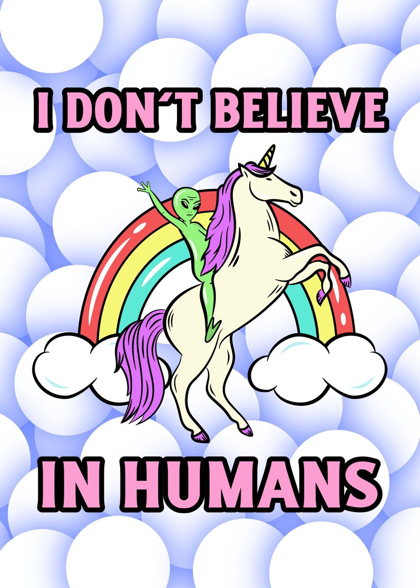 'Alien Unicorn ' Poster, picture, metal print, paint by NIZAM KHAN ...